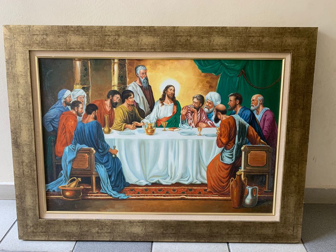 Last Supper Oil On Canvas Painting, Hobbies & Toys, Stationery & Craft ...
