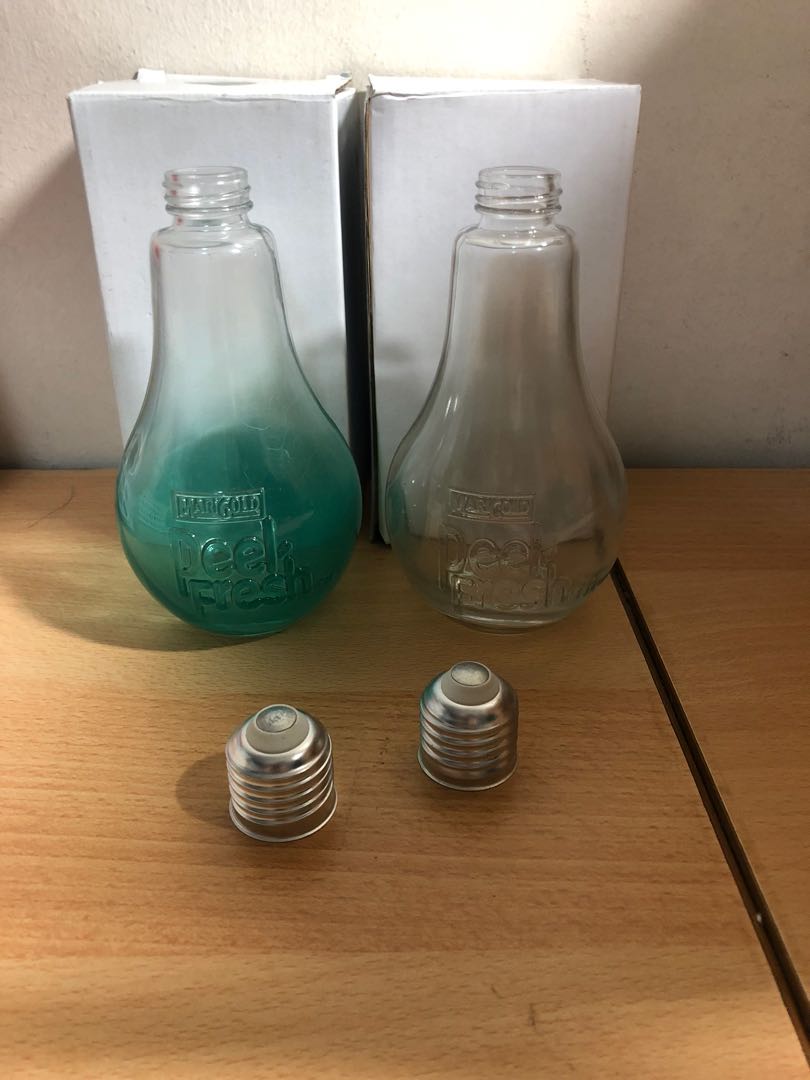 Light bulb glass bottle transparent, Everything Else on Carousell