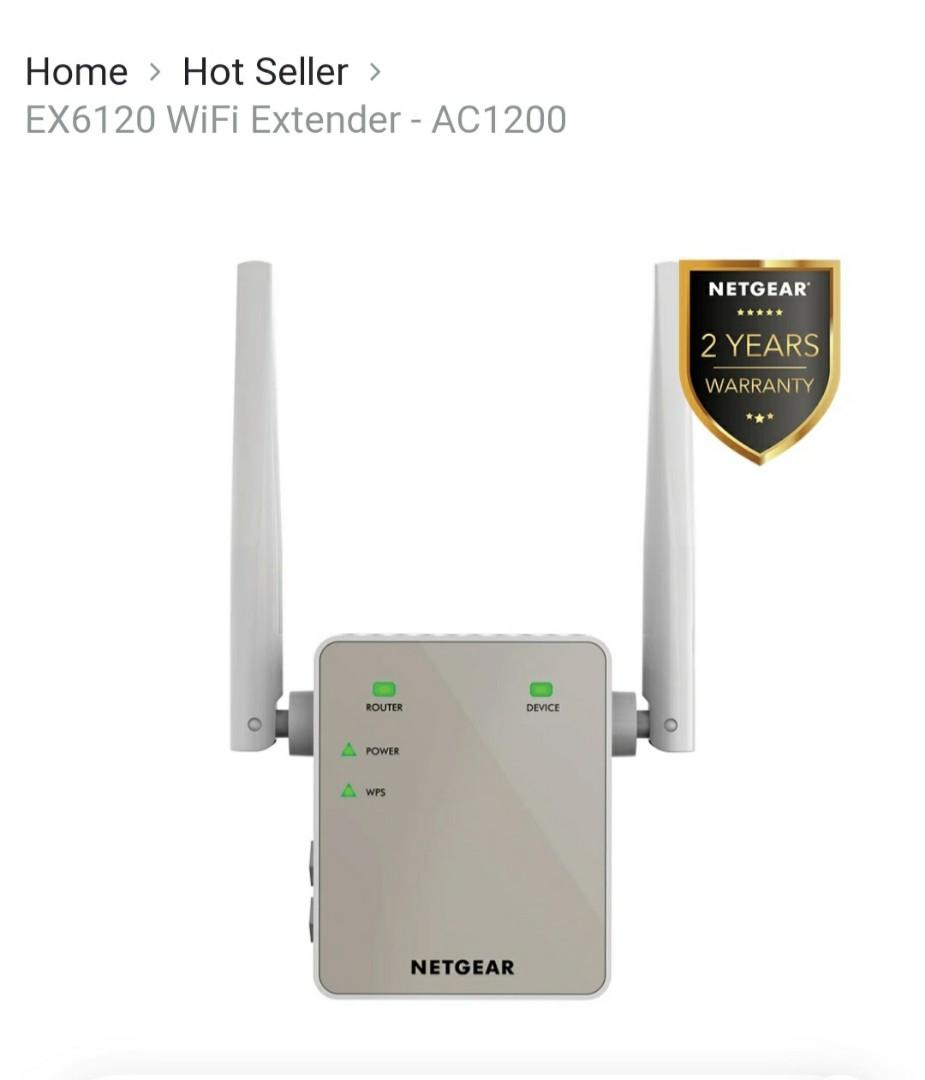 NetGear AC1200 Wifi Range Extender, Computers & Tech, Parts ...