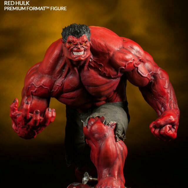 Red Hulk Sideshow Exclusive Premium Format, Hobbies & Toys, Toys ...