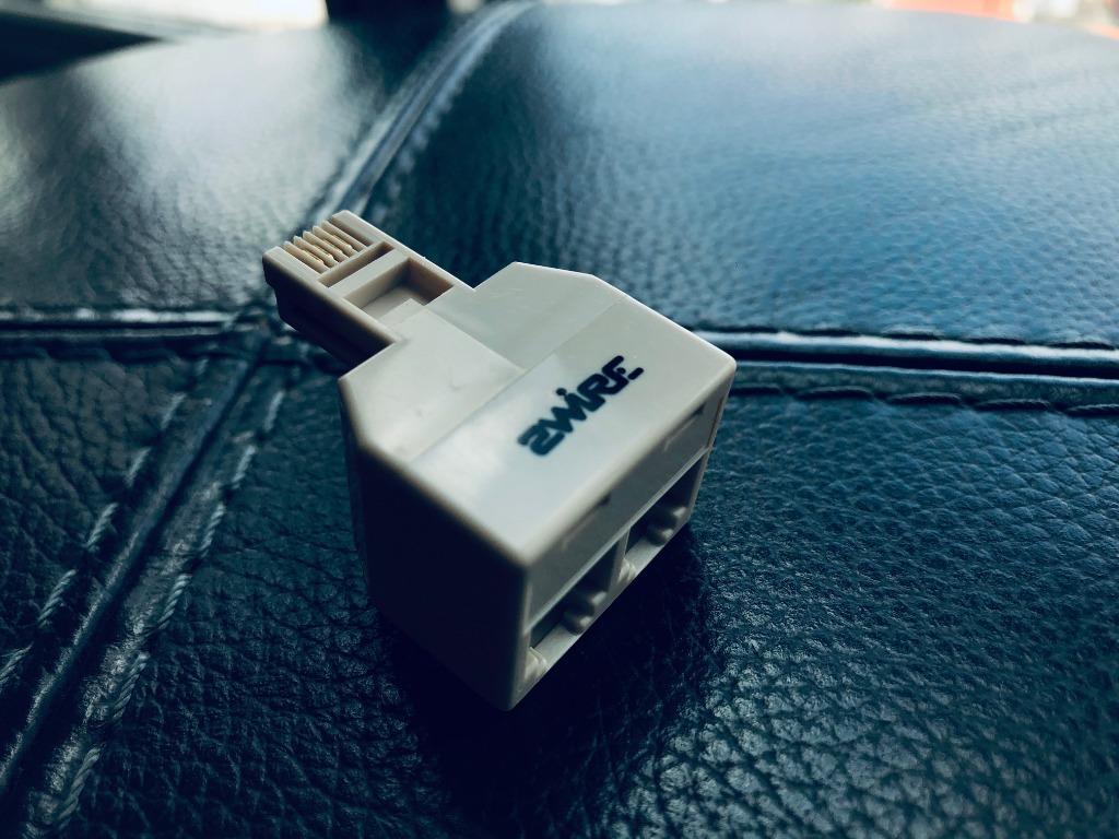 2wire RJ11 Telephone Connector Splitter: 1 Female to 2 Female ...