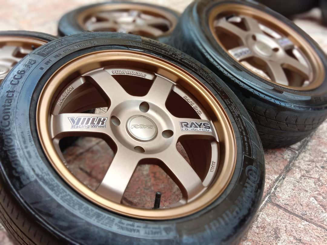 Sport Rim TE37 15x7jj pcd114, Auto Accessories on Carousell