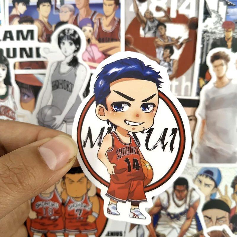 (Stickers) 50pc Slam Dunk Japanese Sports Basketball Anime Manga Series ...