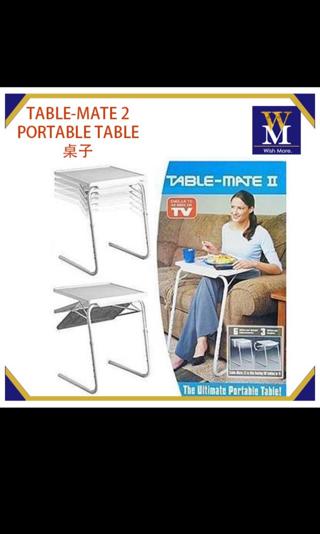 Table Mate Foldable and Adjustable Table, Furniture & Home Living ...