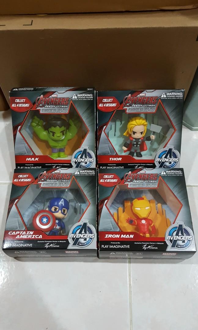 TGV CINEMAS MARVEL AVENGERS FIGURES (SET OF 4) dc neca spawn shf ...