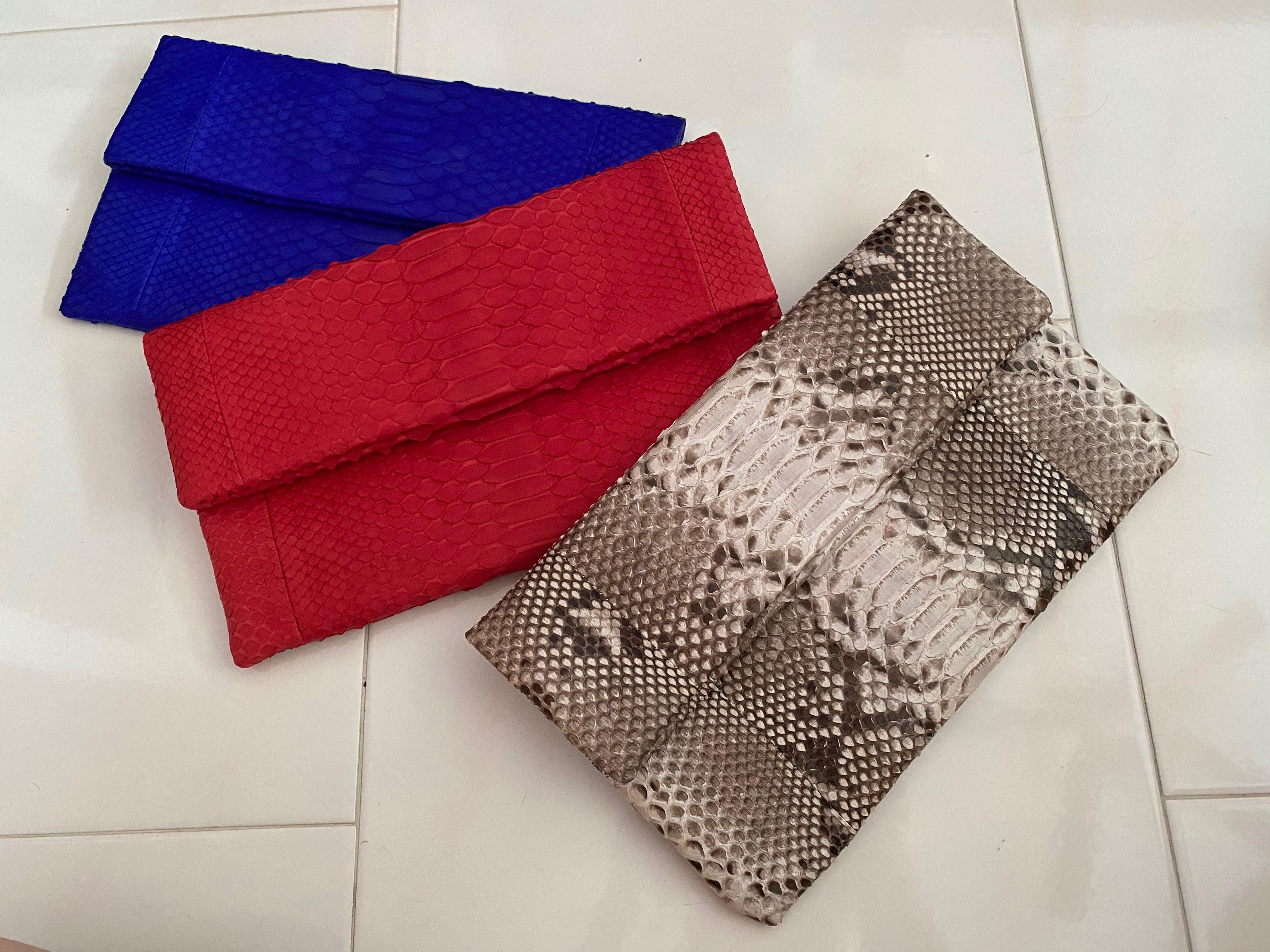 100% Authentic Snake skin clutch!, Women's Fashion, Bags & Wallets ...