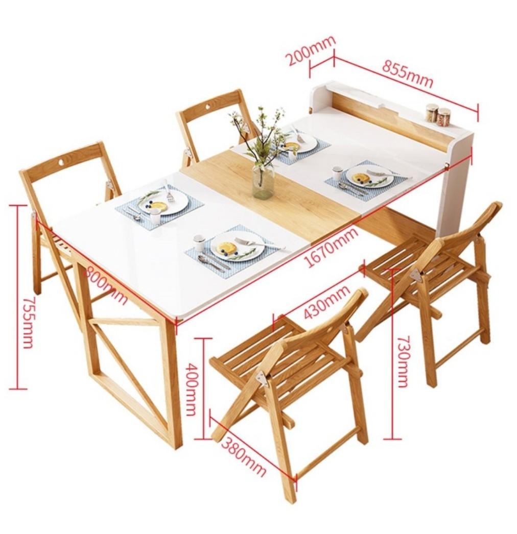 Dining Table Foldable & Space Saving, Furniture & Home Living ...