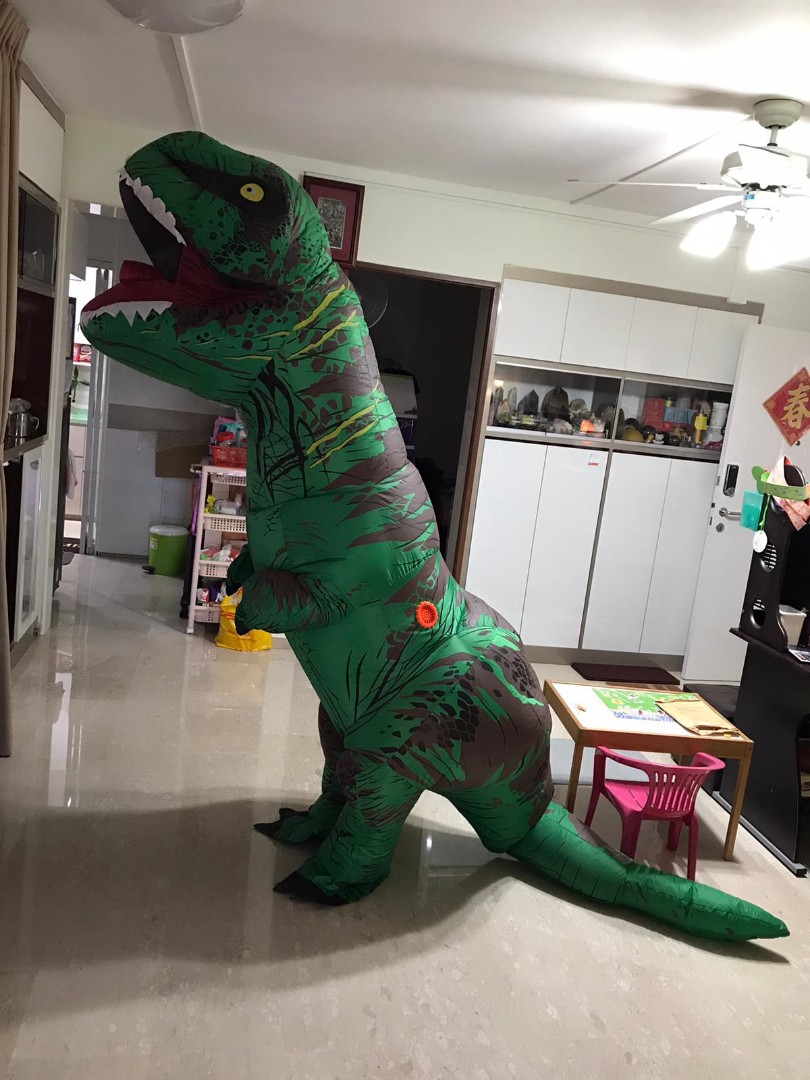 Dinosaur inflation suit, Hobbies & Toys, Toys & Games on Carousell