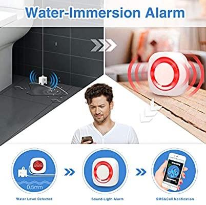 GSM wireless water detector water sensor water alarm siren wireless ...