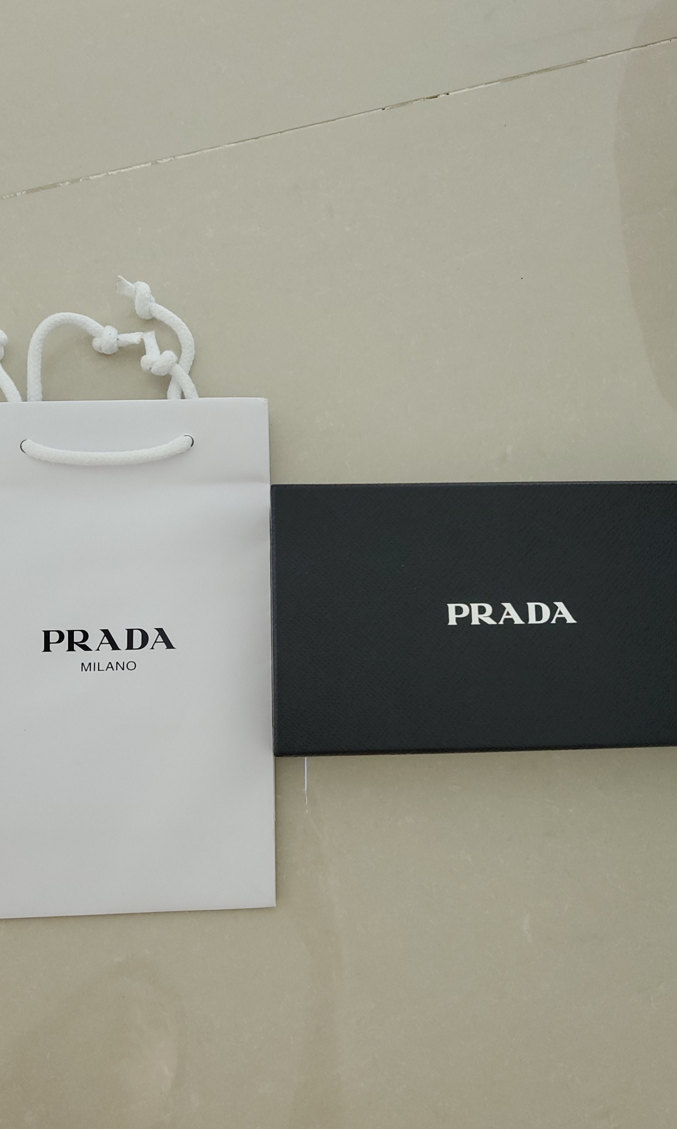 New Prada box and paper bag, Luxury, Accessories on Carousell