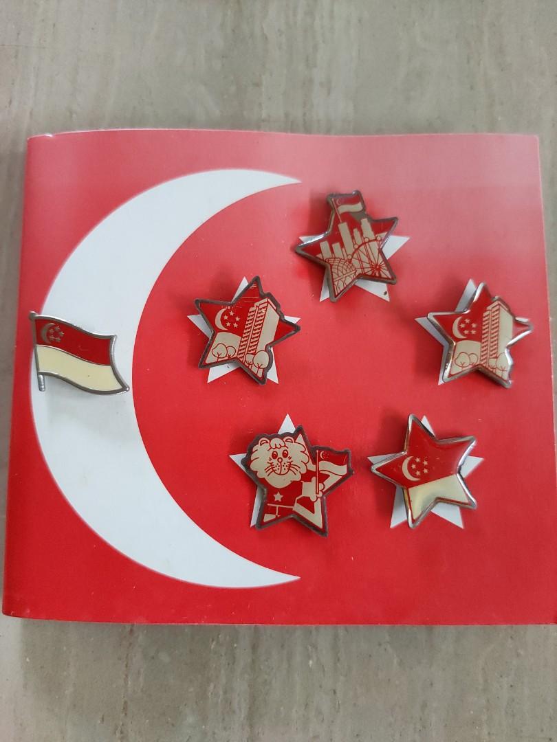 Singapore National Flag Pin, Hobbies & Toys, Memorabilia & Collectibles ...