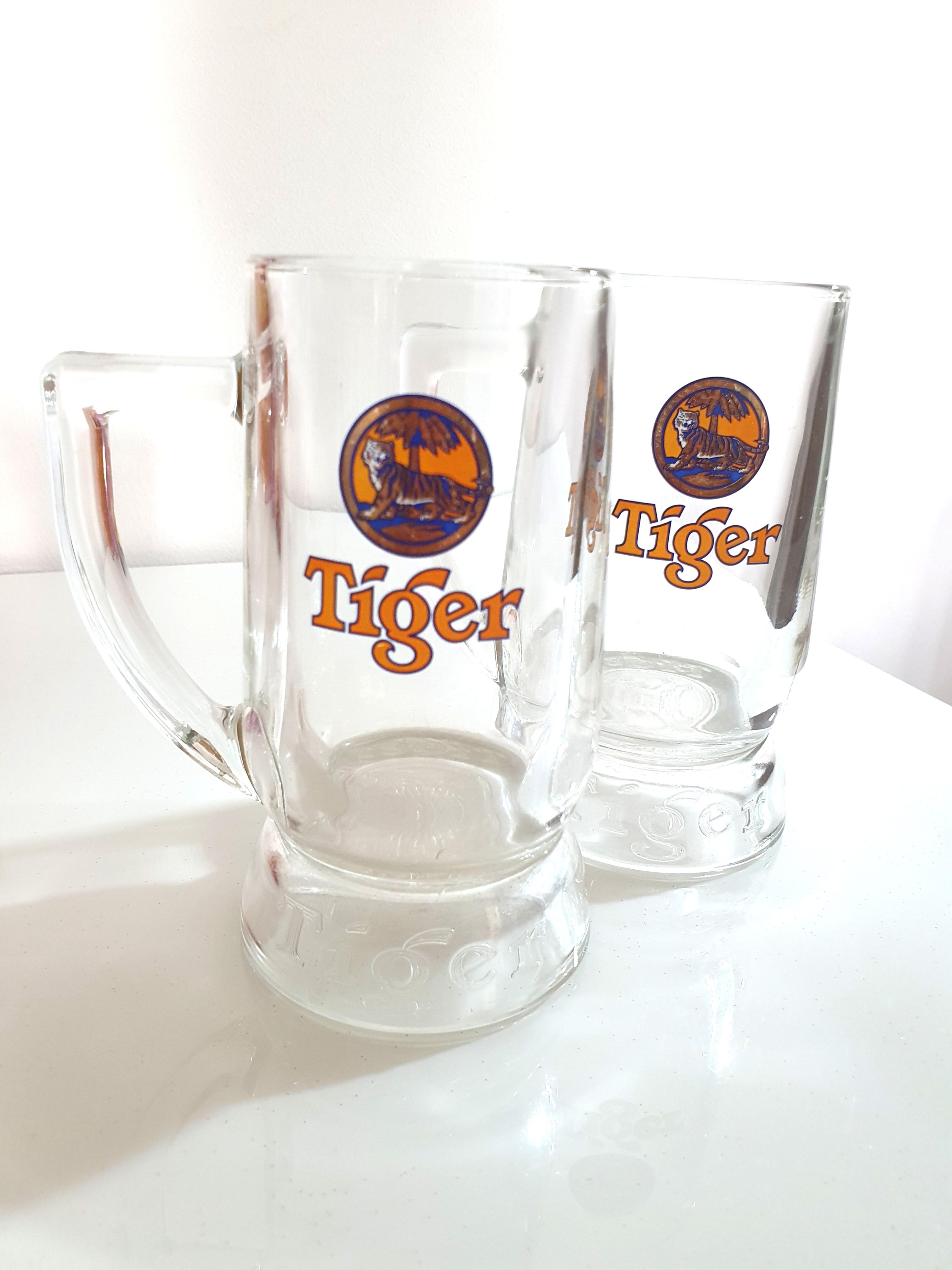 Tiger Beer Mugs x 2, Furniture & Home Living, Kitchenware & Tableware ...