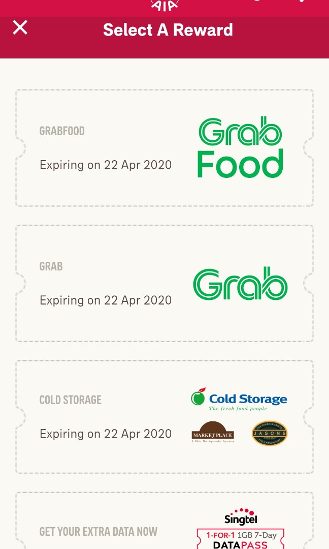 $5 Grabfood / Grab / Cold storage voucher, Tickets & Vouchers, Vouchers ...