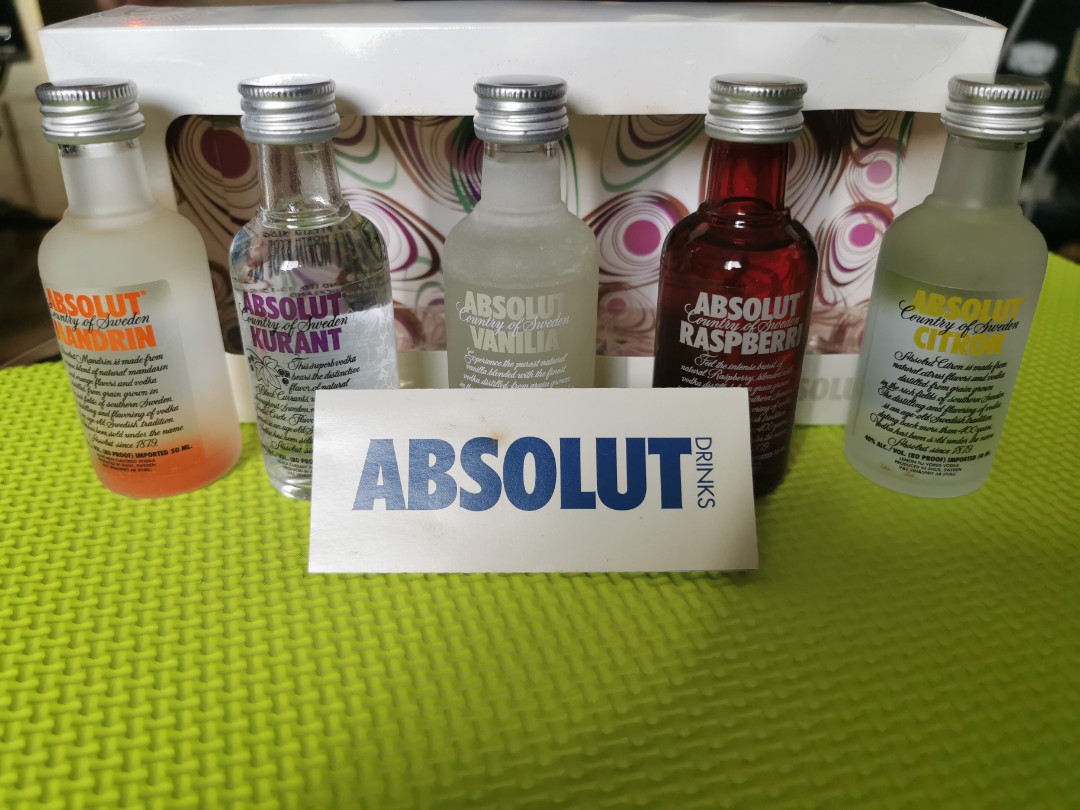 Absolut Vodka (50ml), Food & Drinks, Alcoholic Beverages on Carousell