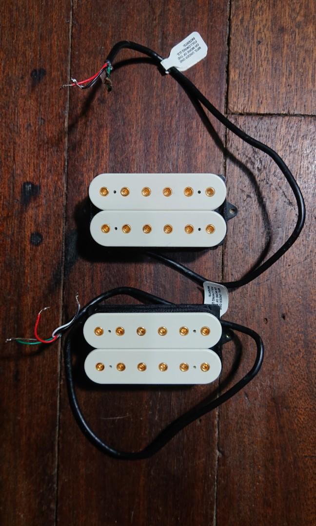 Dimarzio Evolution Set White / Gold Poles Both F - Spaced Pickups not ...