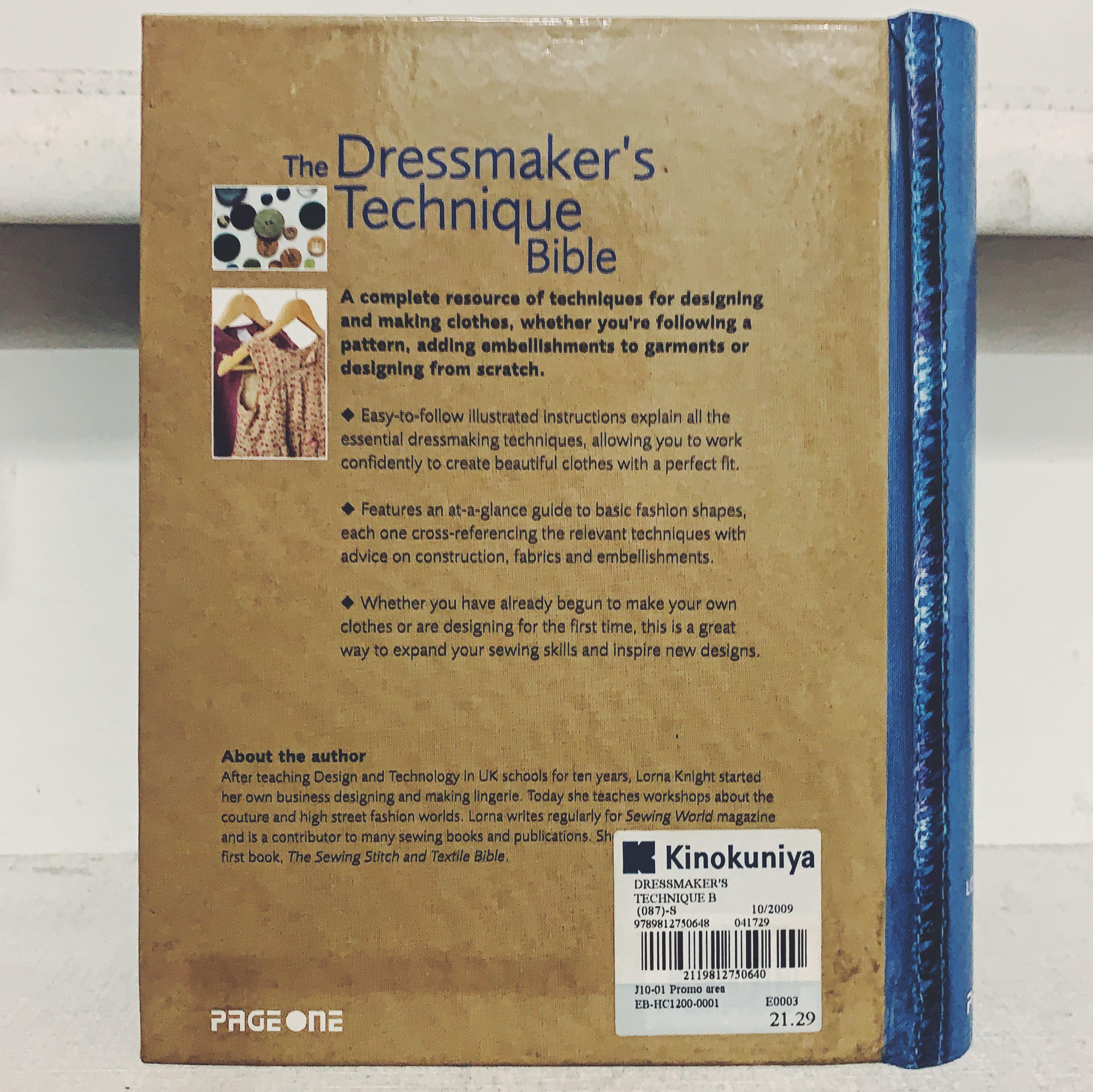 Fashion - The Dressmaker’s Technique Bible, Hobbies & Toys, Books ...