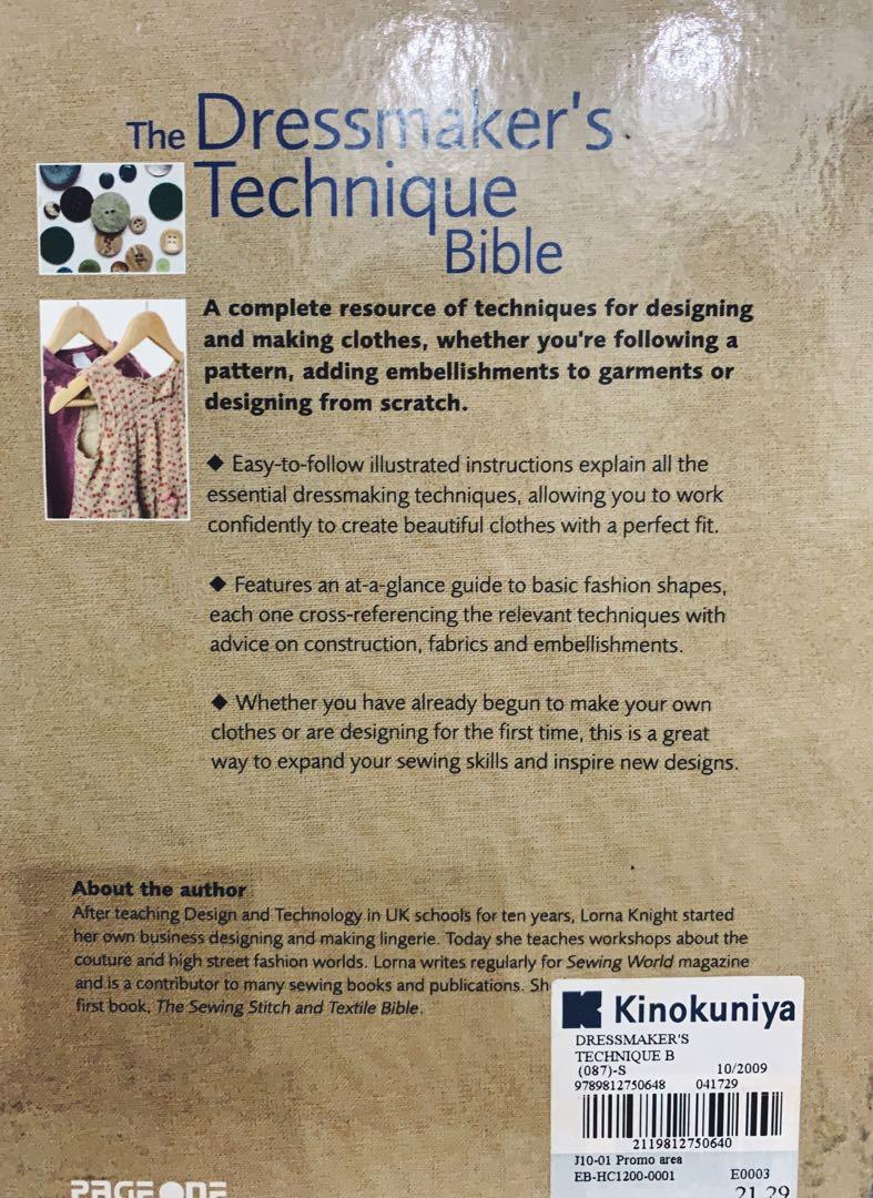 Fashion - The Dressmaker’s Technique Bible, Hobbies & Toys, Books ...