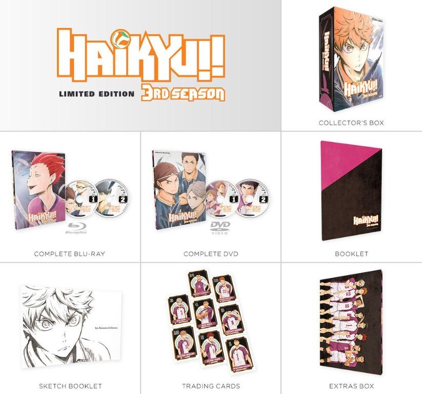 Haikyu!! Season 3 Premium Limited Edition Anime Box Set Blu-Ray/DVD ...