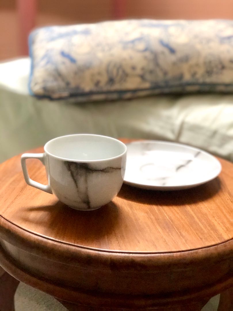 Marble Tea Cup & Saucer Set, Furniture & Home Living, Kitchenware ...