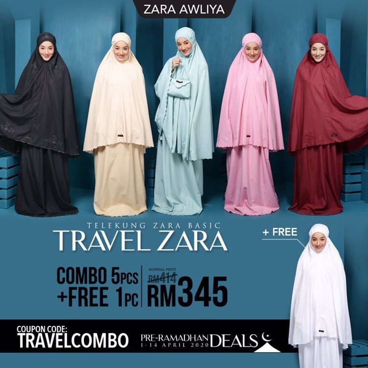 Telekung travel zara, Women's Fashion, Dresses & Sets, Traditional ...