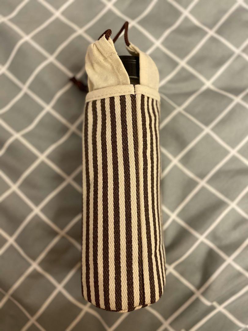 Typo Glass Drink Bottle with Daiso Water Bottle Carrier, Everything ...