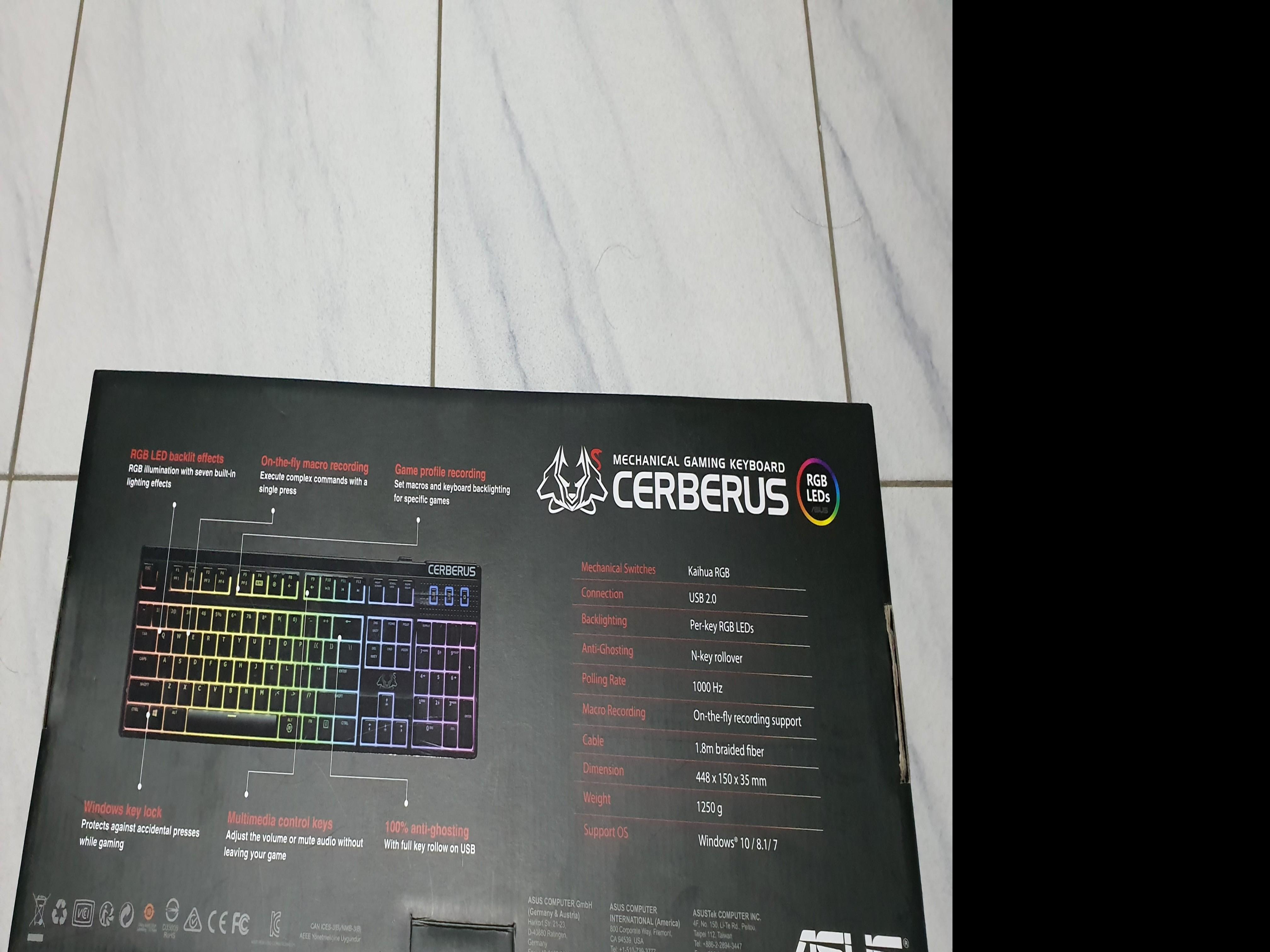 Asus ROG Cerberus Mechanical Gaming Keyboard, Electronics, Computer ...