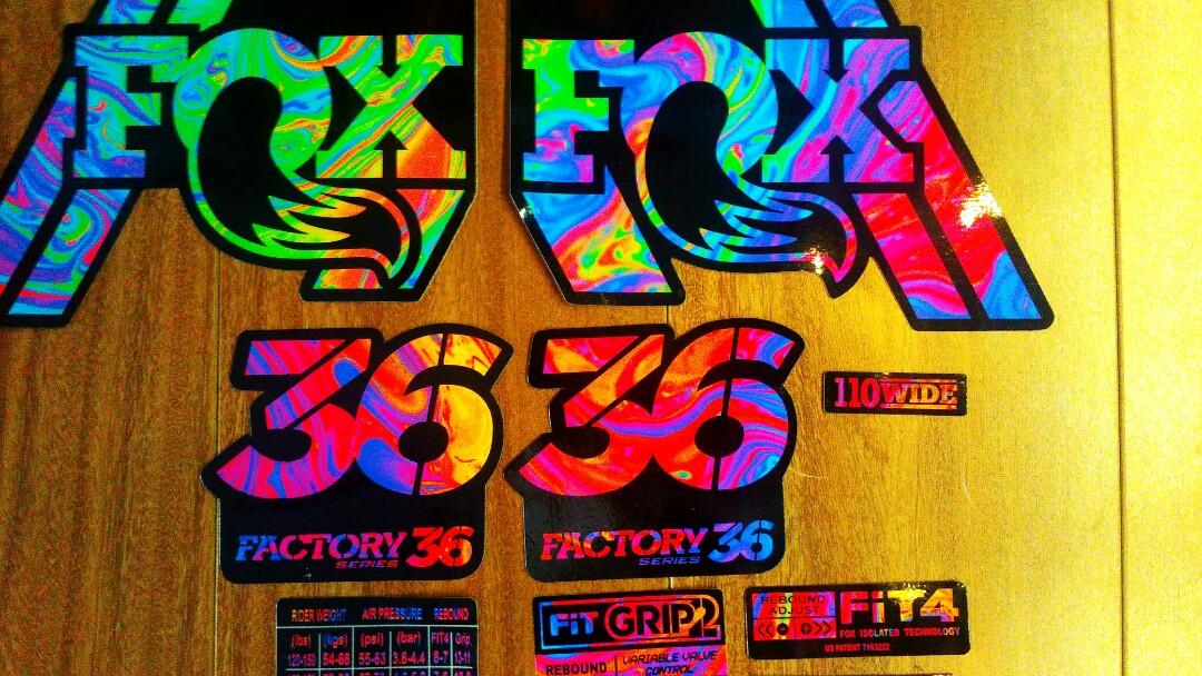 Fox 36 Grip2 Oil Slick Custom Color fork Decals, Sports Equipment ...