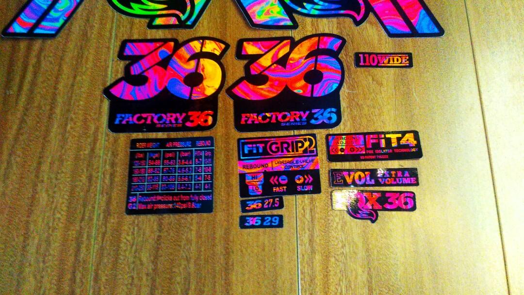 Fox 36 Grip2 Oil Slick Custom Color fork Decals, Sports Equipment ...