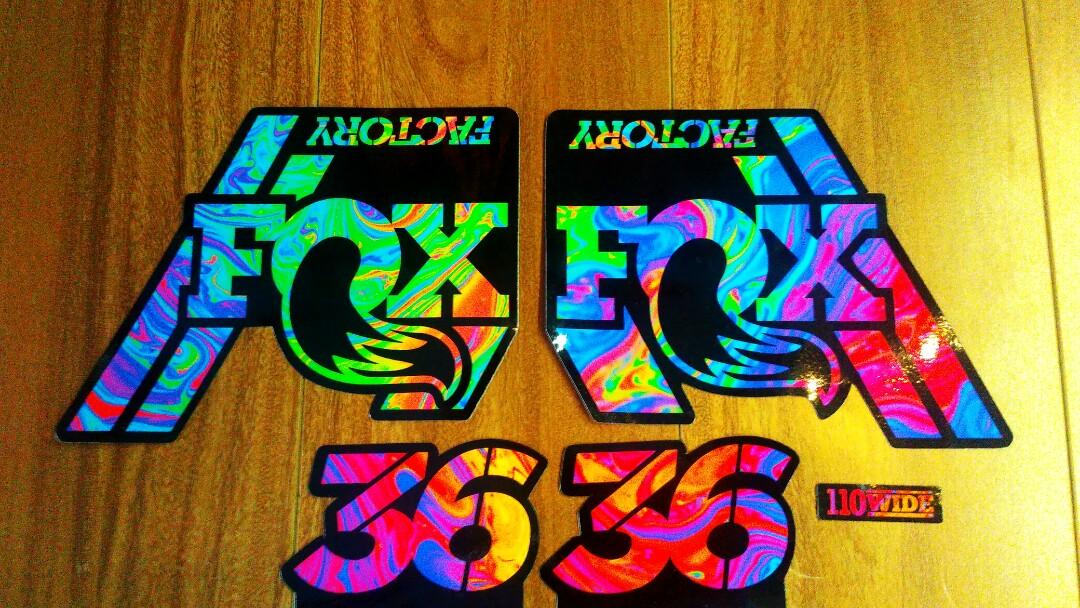 Fox 36 Grip2 Oil Slick Custom Color fork Decals, Sports Equipment ...