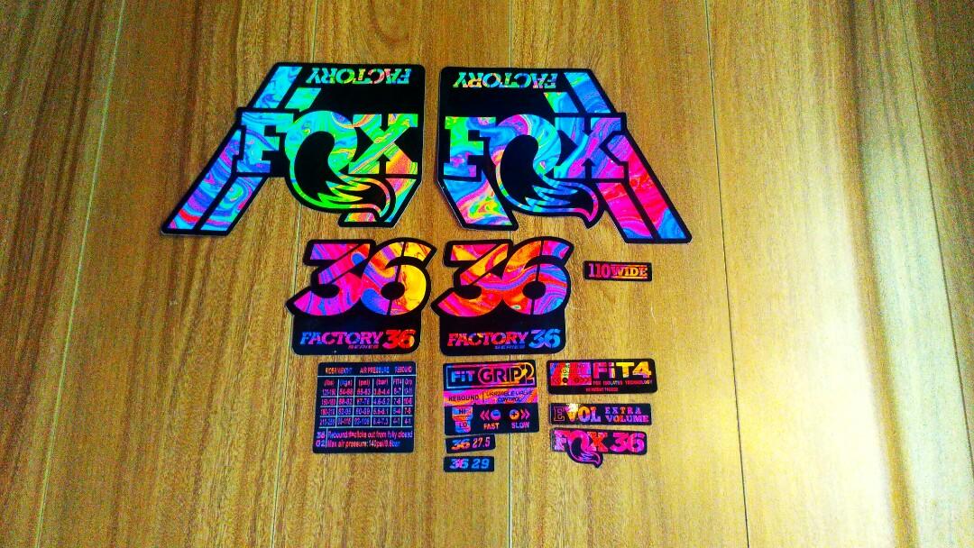Fox 36 Grip2 Oil Slick Custom Color fork Decals, Sports Equipment ...