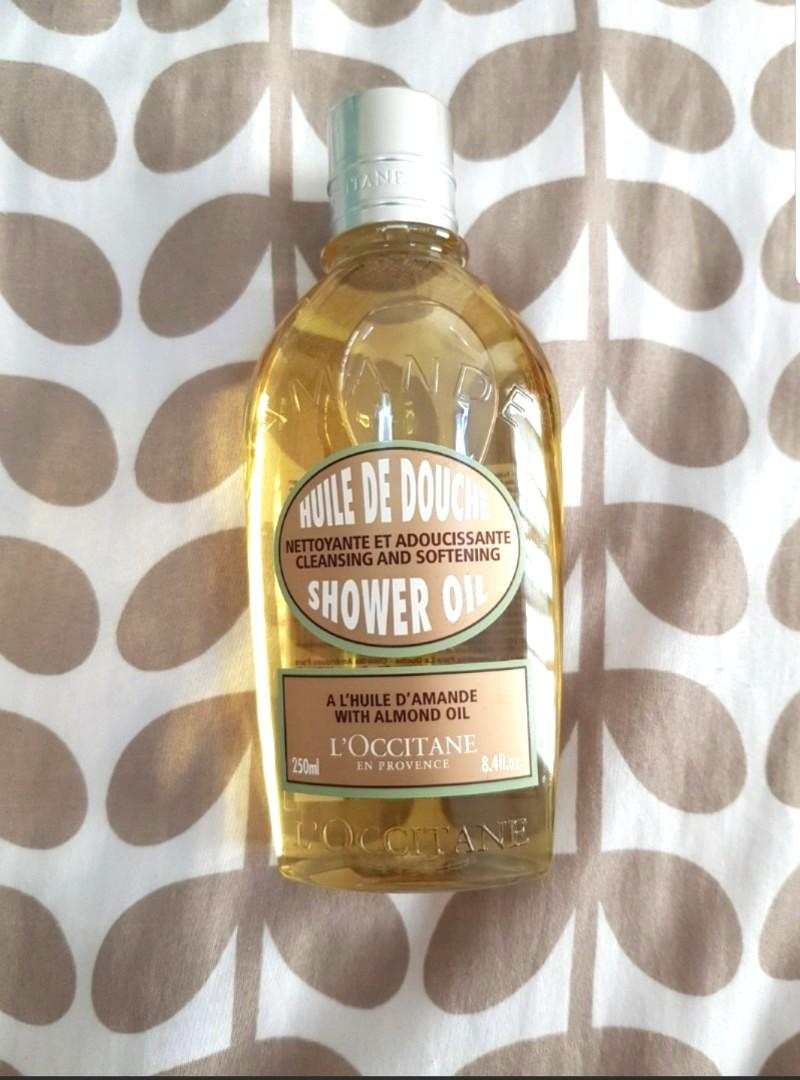 New Loccitane shower oil almond 250ml, Beauty & Personal Care, Bath ...