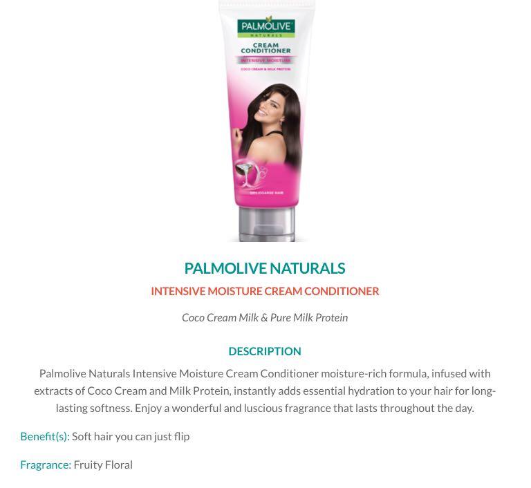 Palmolive conditioner Intensive Moisture (180ml), Beauty & Personal ...