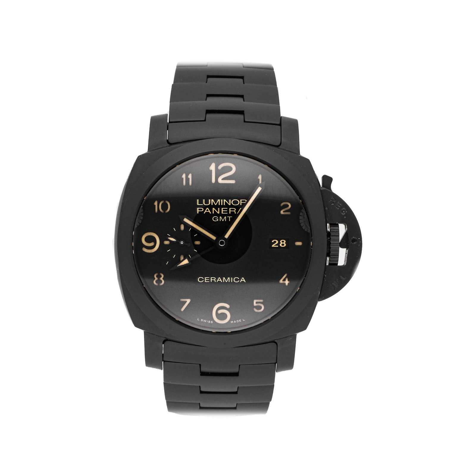 Panerai Luminor 1950 3-Days GMT Tuttonero PAM 438, Luxury, Watches on ...
