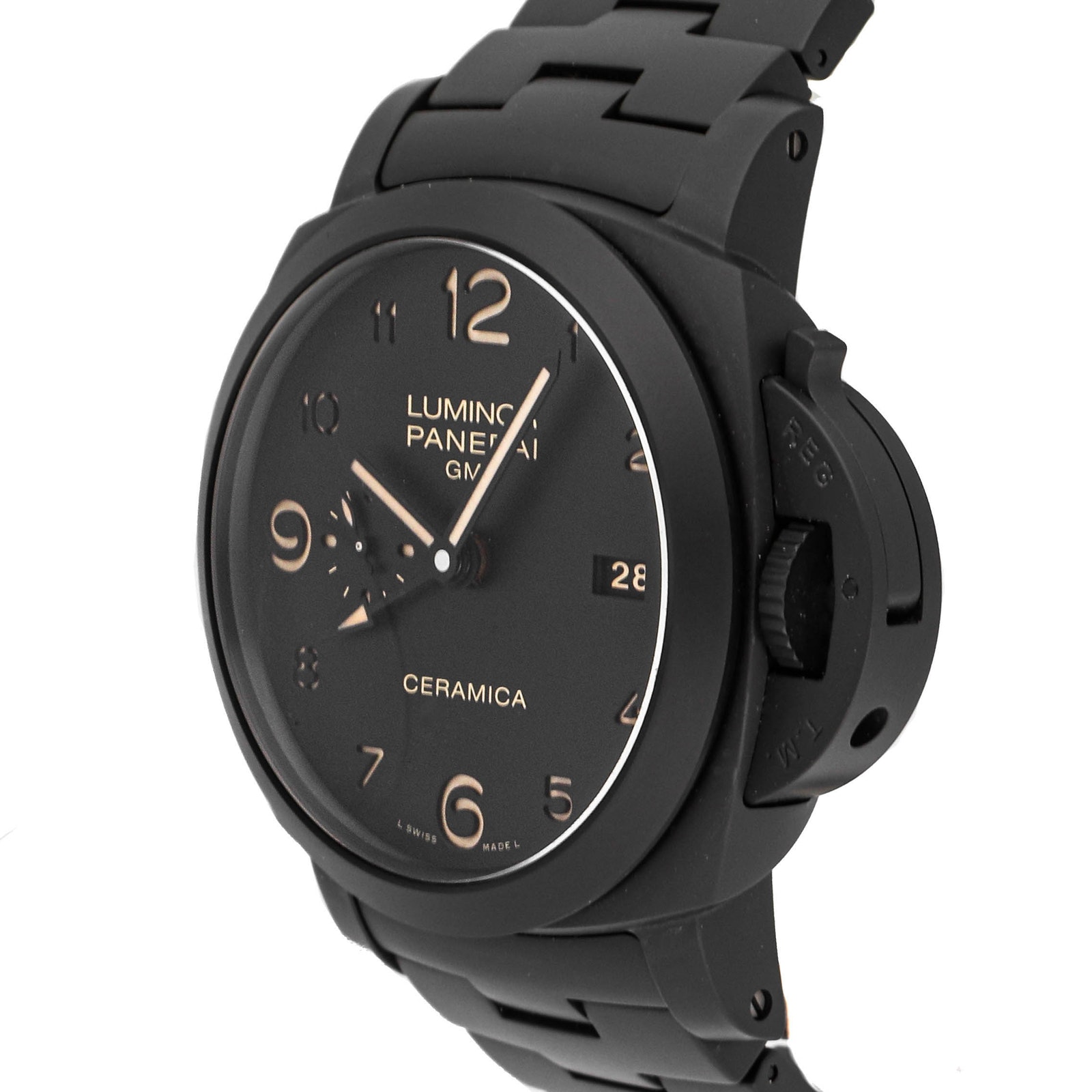 Panerai Luminor 1950 3-Days GMT Tuttonero PAM 438, Luxury, Watches on ...