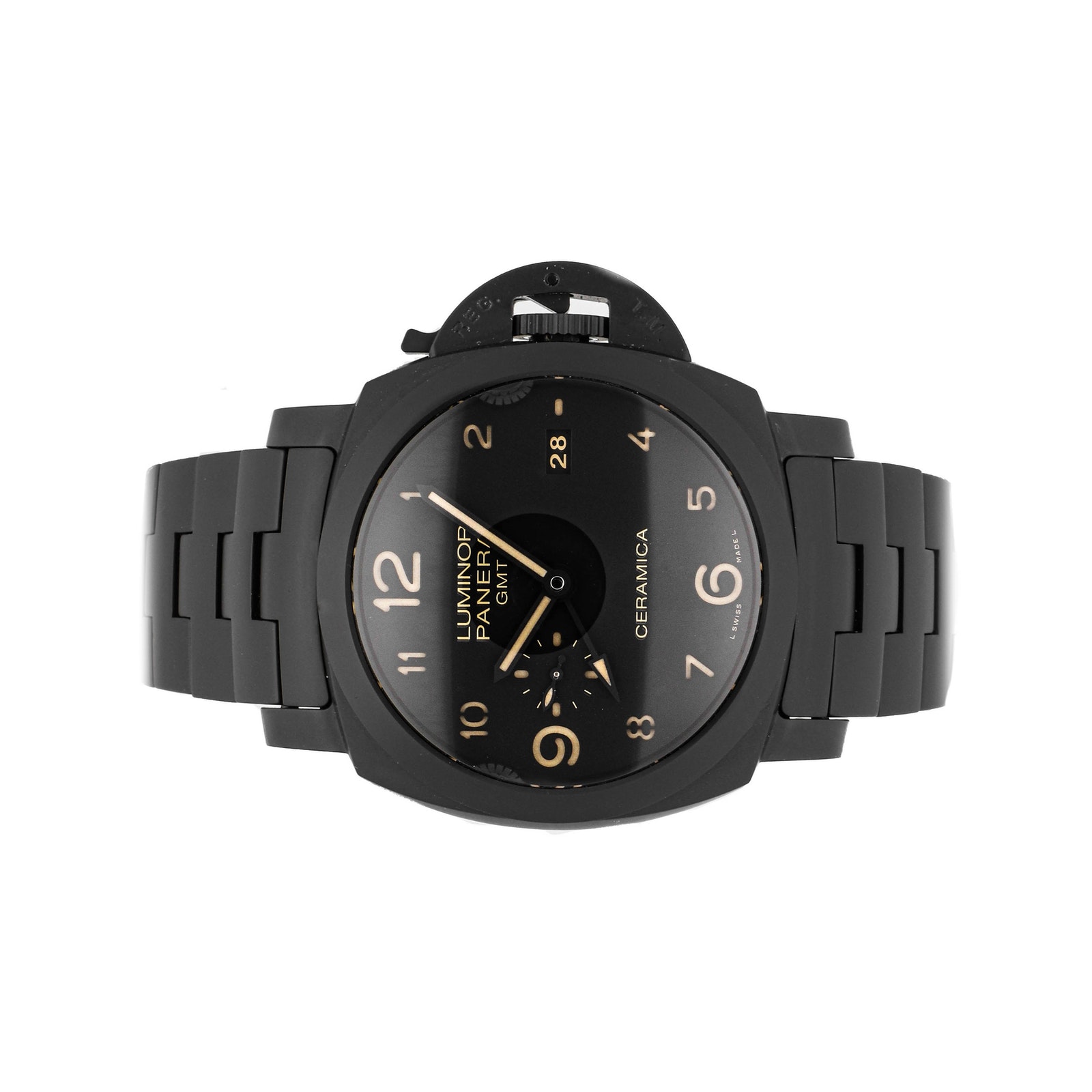 Panerai Luminor 1950 3-Days GMT Tuttonero PAM 438, Luxury, Watches on ...