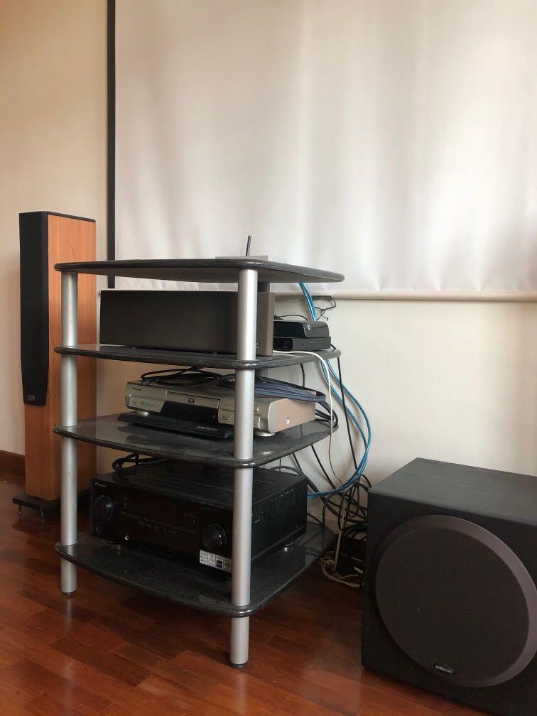 3 tier stone/ marble audio rack, Furniture & Home Living, Furniture ...