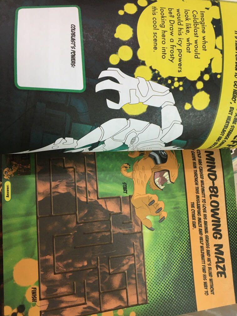 Ben 10 activity book 貼紙, 興趣及遊戲, 書本 & 文具, 小說及非小說 - Carousell