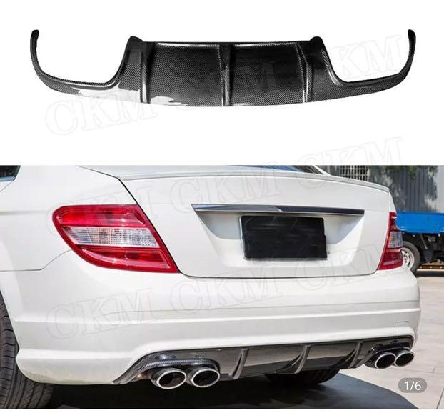 Carbon fibre rear lip W204 diffuser, Car Accessories, Accessories on ...