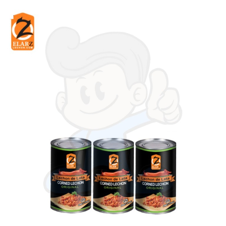 Elarz Lechon De Lata Corned Lechon Original (3 x 150 g), Food & Drinks ...