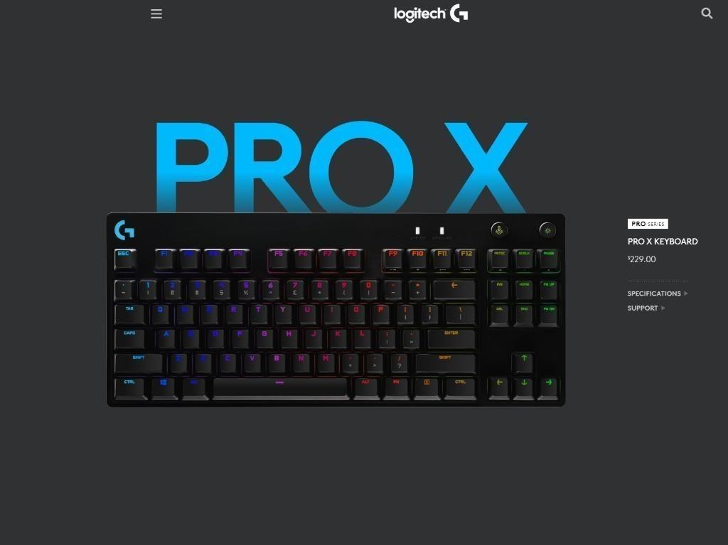 Logitech G Pro X Mechanical Gaming Keyboard - TKL ( Tenkeyless ...