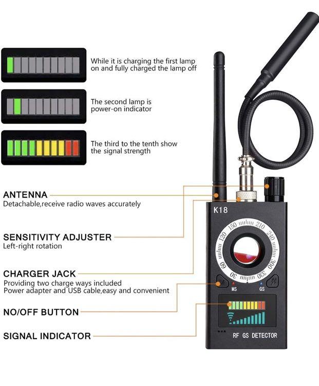 MIEBUL Super Detector (K18) - Tracker for Professional Radio Detection ...