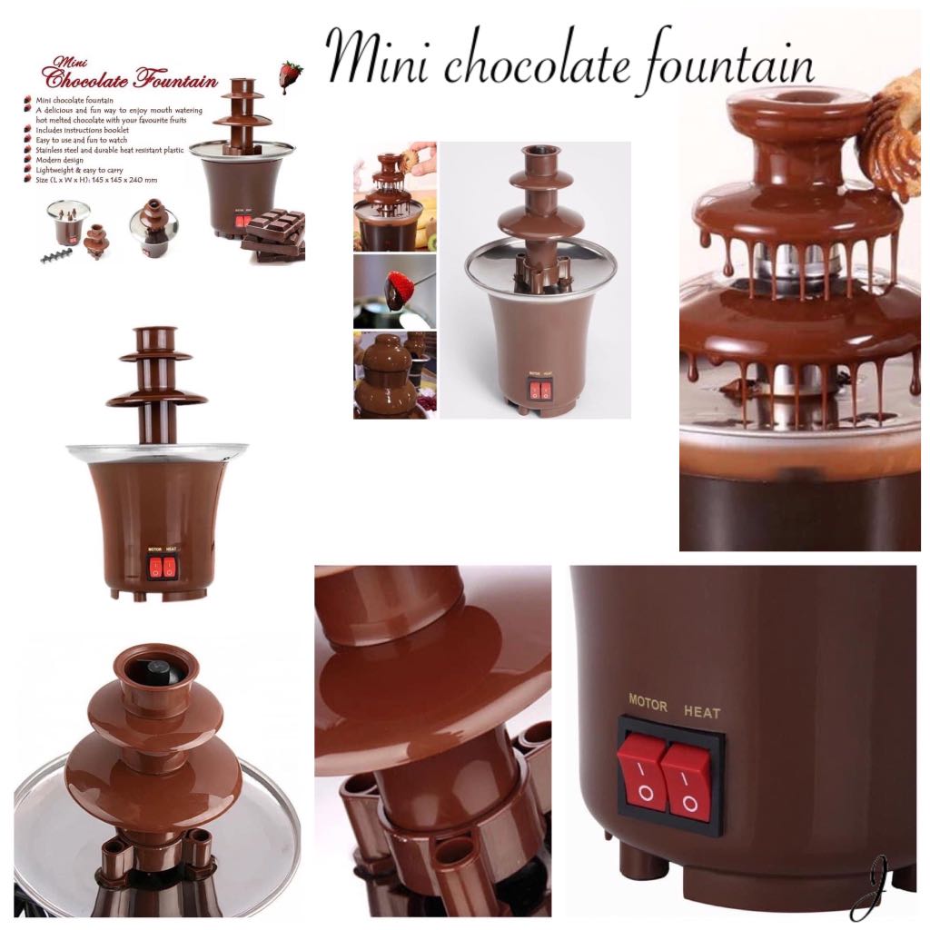 Mini chocolate fountain, Furniture & Home Living, Cleaning & Homecare ...