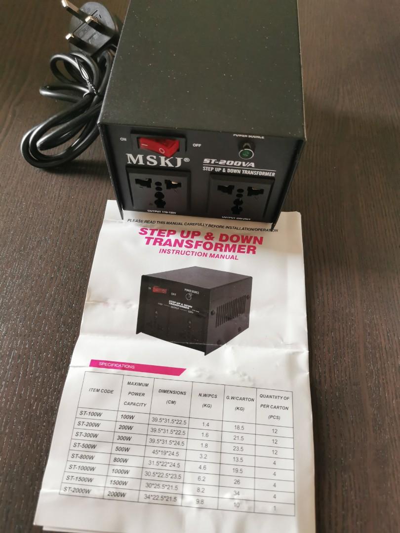 MKSJ Step Up & Down Transformer - 200W, Audio, Other Audio Equipment on ...