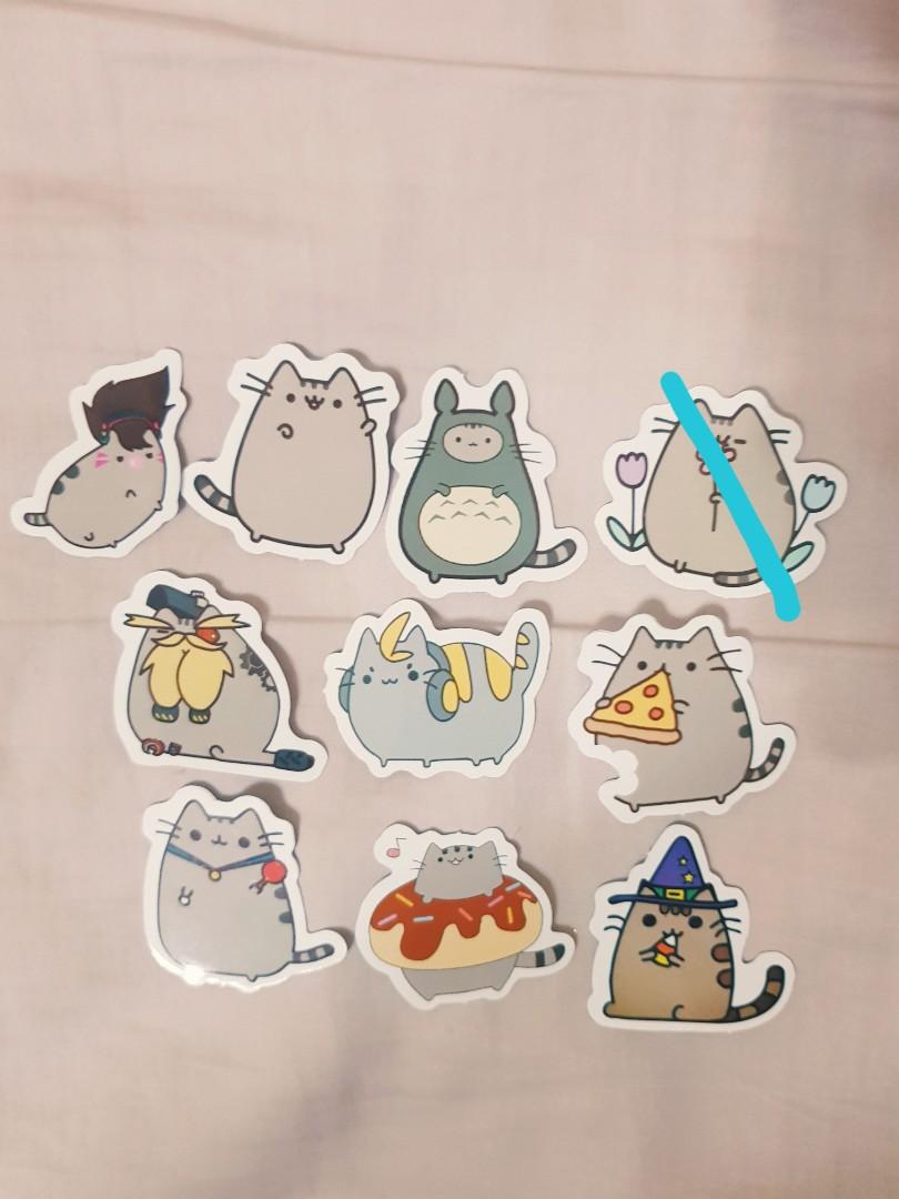 Pusheen Large Waterproof Stickers Decals, Hobbies & Toys, Stationery ...