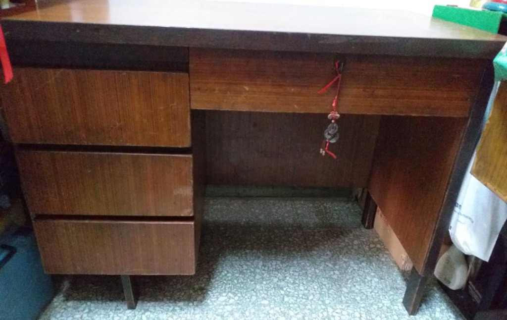 WOODEN OFFICE TABLE WITH DRAWER, Furniture & Home Living, Furniture ...