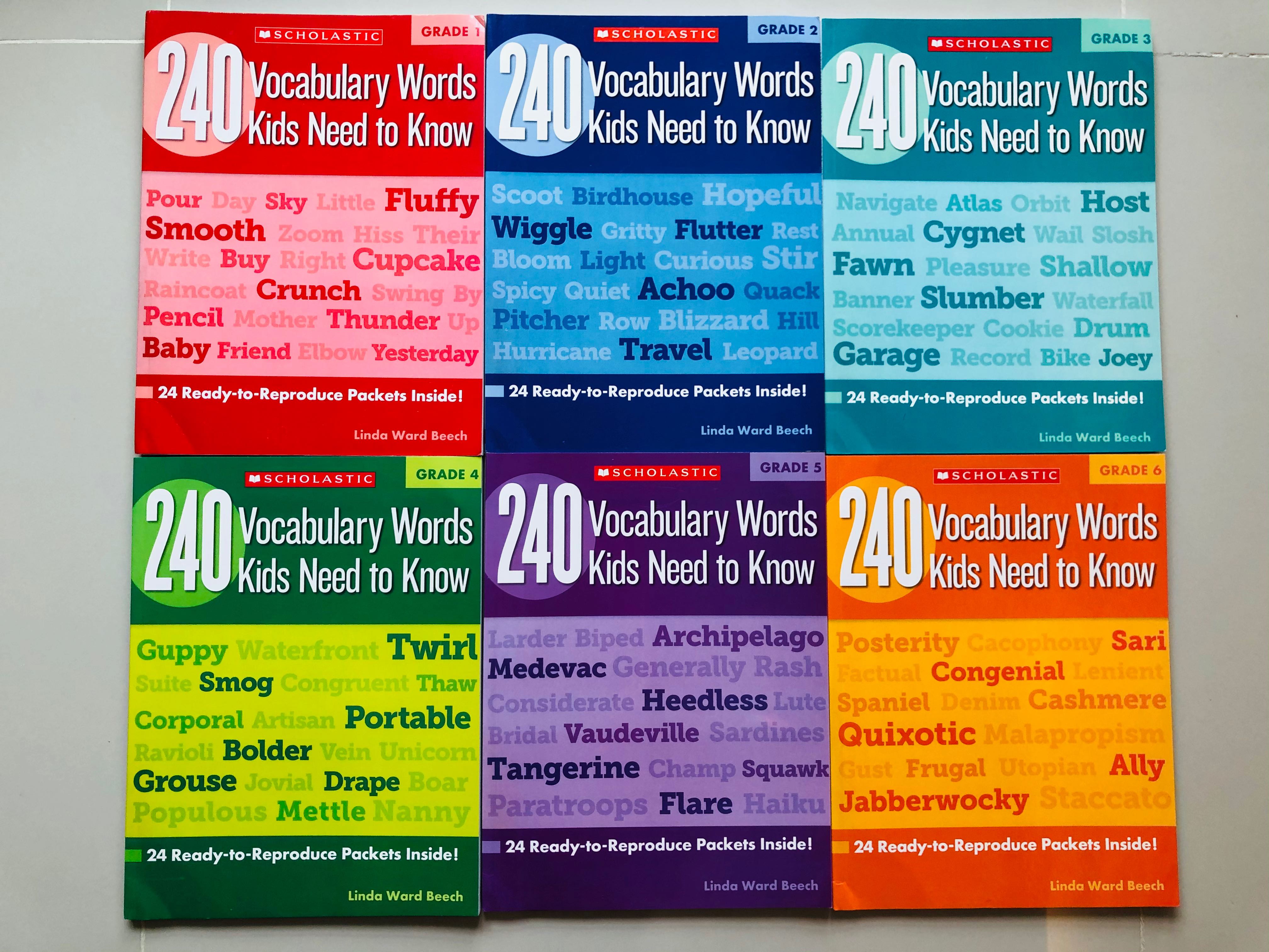 240 vocabulary words kids need to know, Hobbies & Toys, Books ...