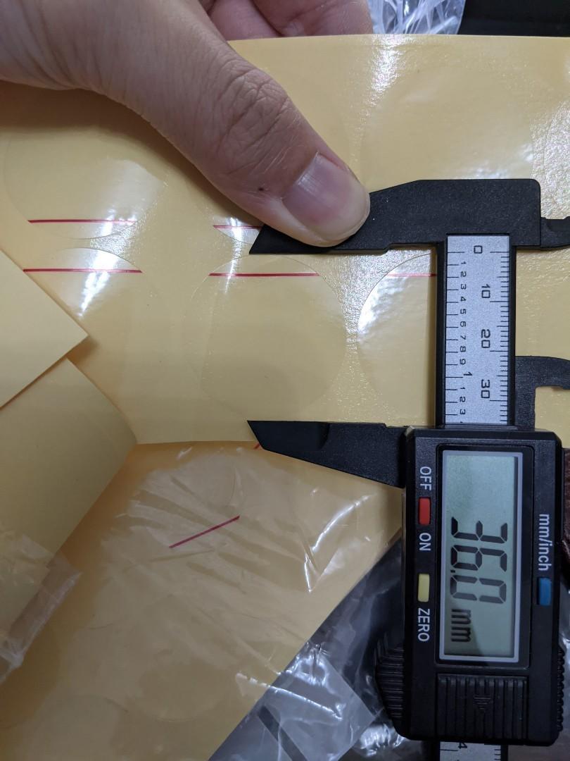 36mm Red Line Watch Caseback Sticker, Luxury, Watches on Carousell