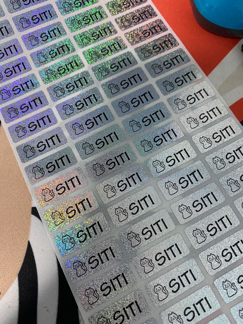 Waterproof name sticker printing, Design & Craft, Art & Prints on Carousell