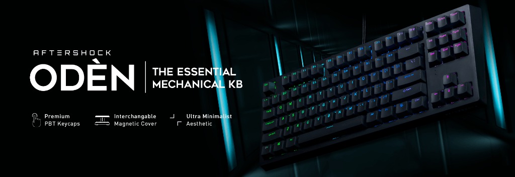 Aftershock Oden Mechanical RGB Keyboard PBT Keycaps, Computers & Tech ...