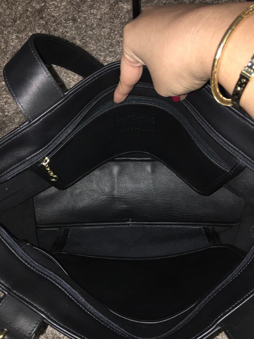 Authentic/Original Coach 4155 Ladies Leather Tote Black bag, Luxury ...